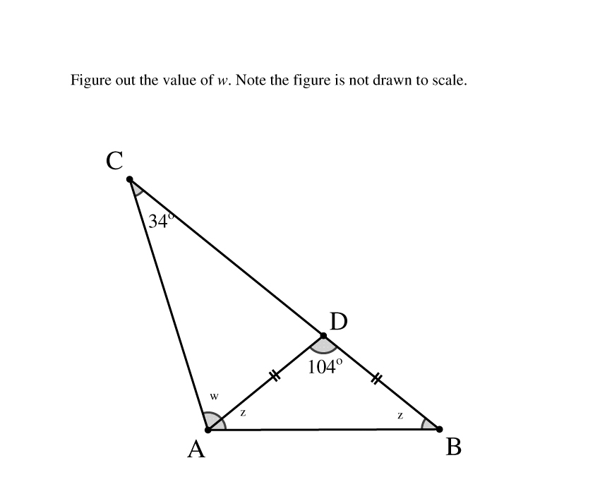 Solved Figure out the value of w. Note the figure is not | Chegg.com
